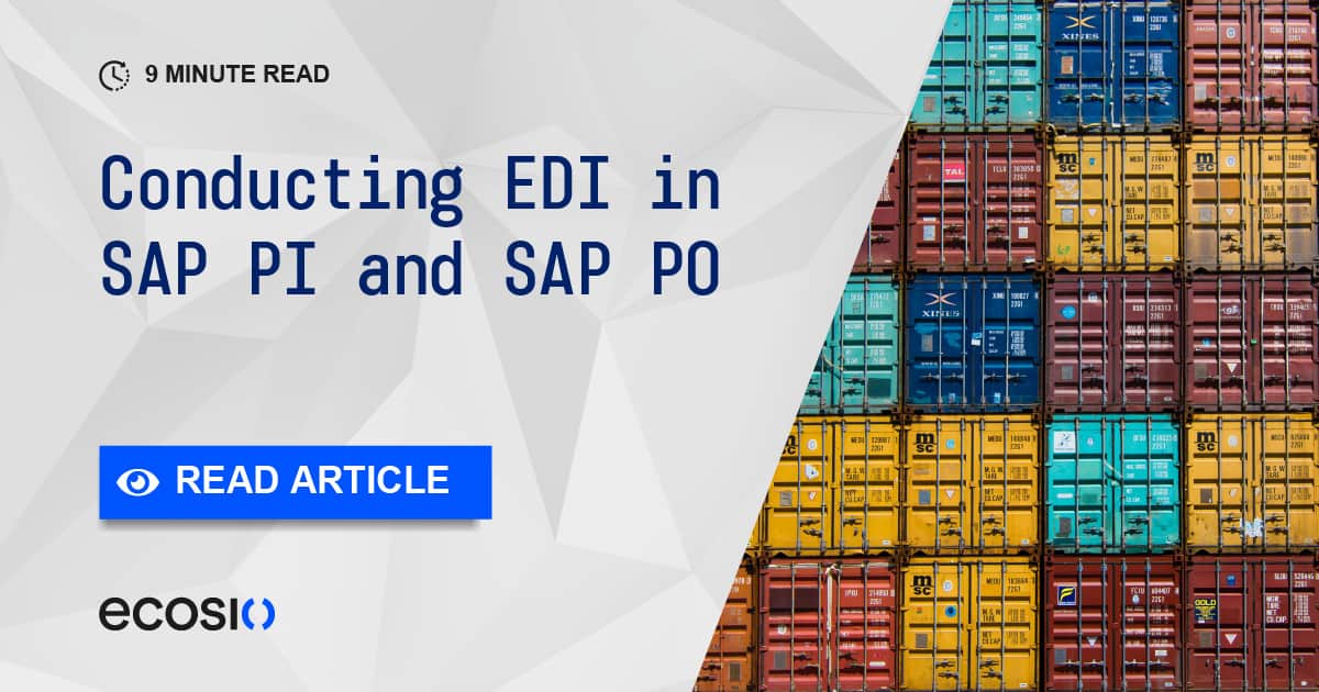 Alternative Solutions For EDI In SAP PI And SAP PO Ecosio
