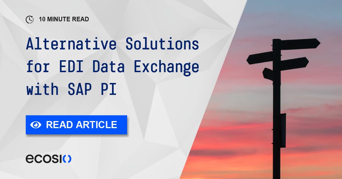 Alternative Solutions For EDI Data Exchange With SAP PI Ecosio